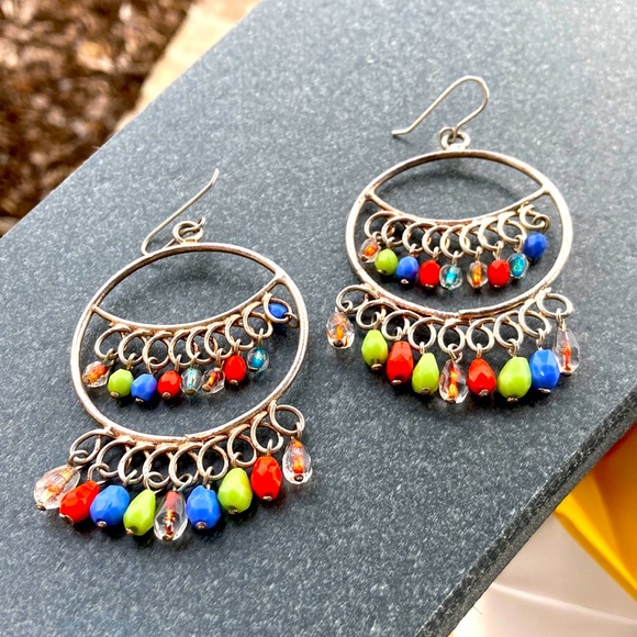 Jewelry | 525 Summer Fun Bright Bead Dangle Earrings Gypsy Chandelier ...